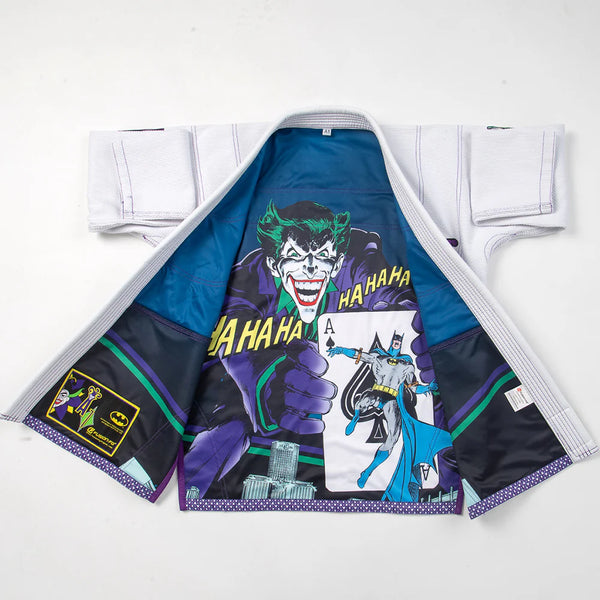 Fusion Fight Gear Batman Return of The Joker Kids BJJ Jiu Jitsu Gi Whi ...
