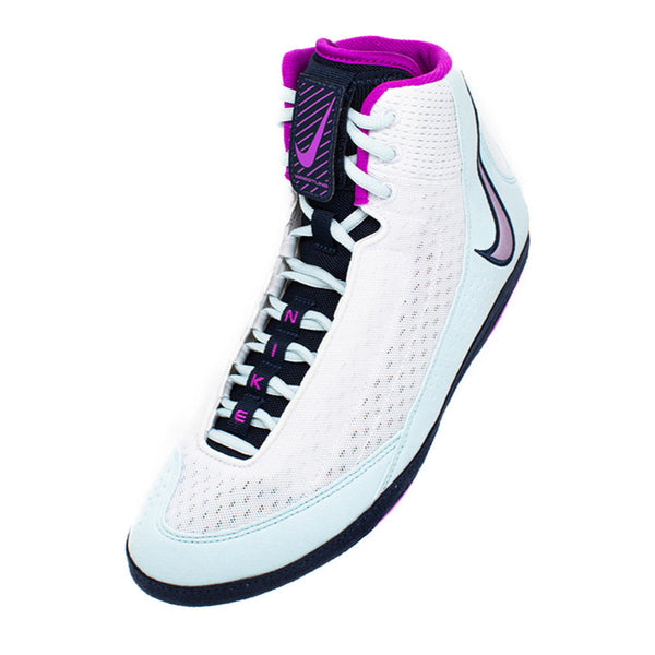 Nike Inflict 4 Wrestling Shoes Boot White/Purple/Baby Blue Canada – The ...