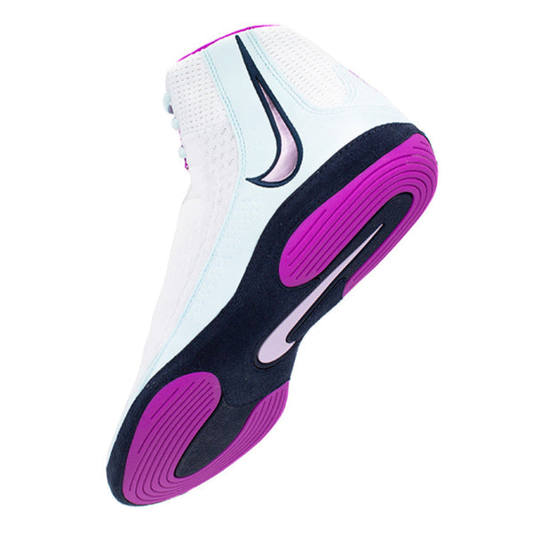 Nike Inflict 4 Wrestling Shoes Boot White/Purple/Baby Blue Canada – The ...