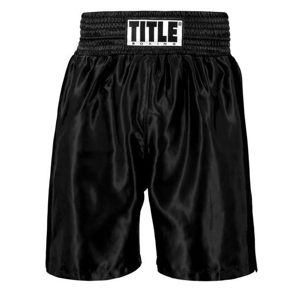 Title Boxing Classic Edge Satin Boxing Shorts Trunks All Black Canada ...