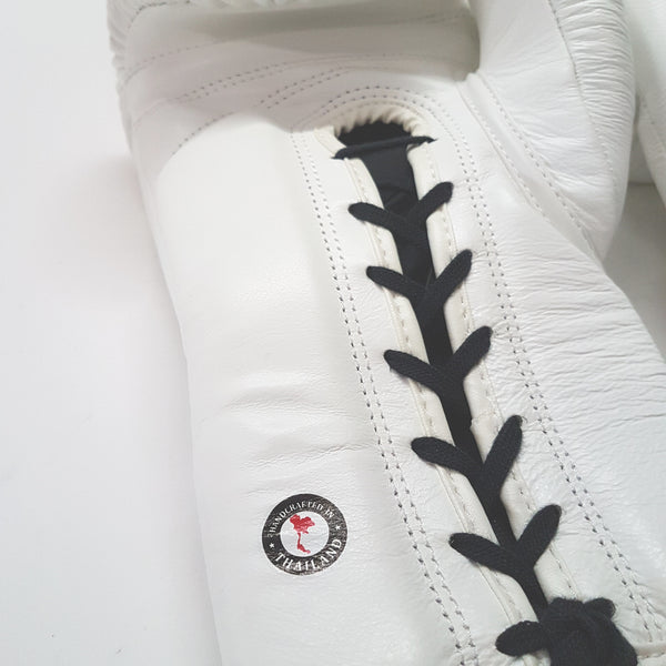 Windy Sport BGL Lace-Up Muay Thai Boxing Gloves White – The Clinch ...
