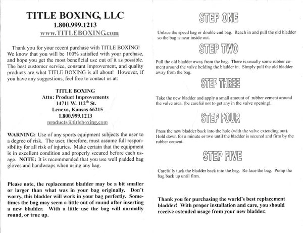 Title Boxing Speed Bag Bladder Various Sizes Canada Edmonton – The ...